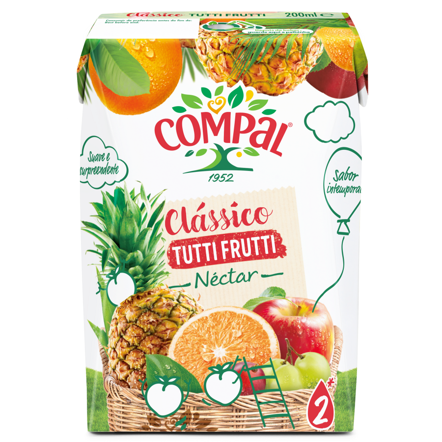 Produto: Néctar Compal Clássico Tutti Frutti (Em Pk 3) TET 20 Cl