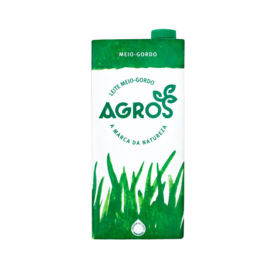 Product: Leite Uht Agros Meio Gordo 1 Lt