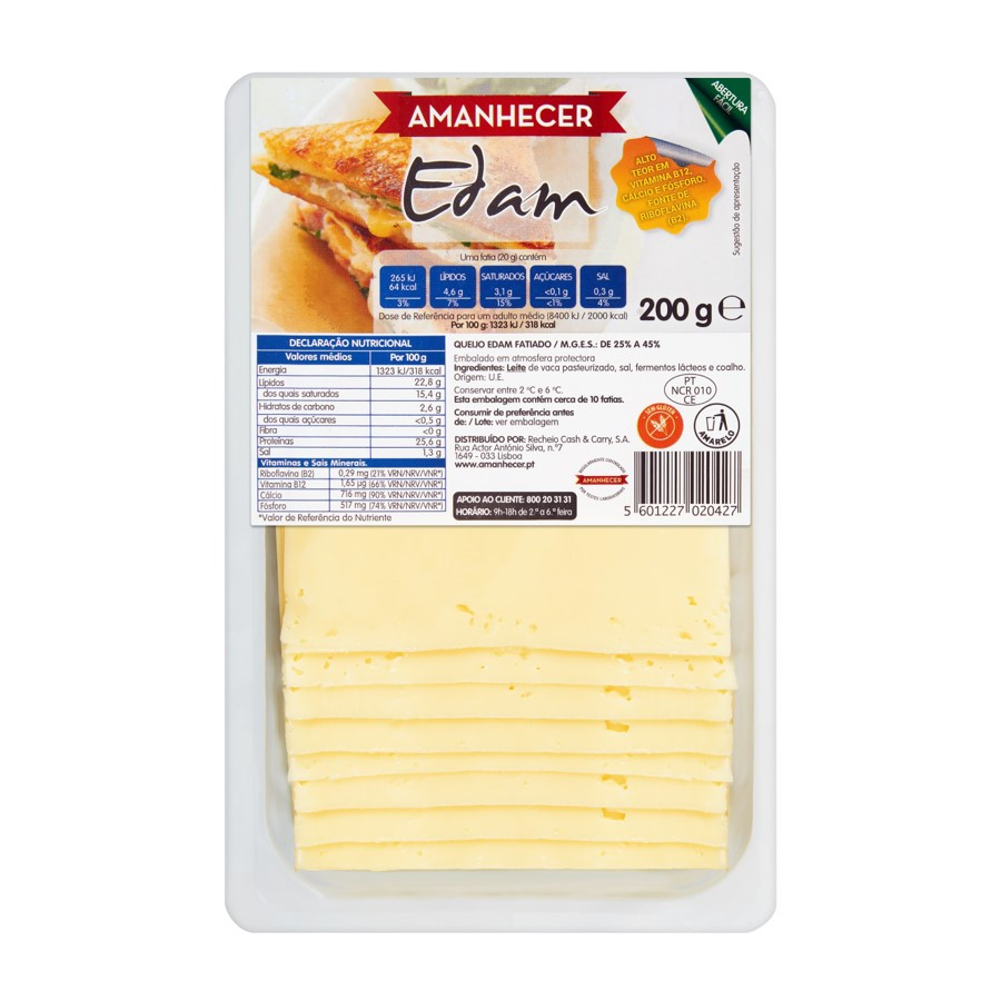 Produto: Queijo Edam Amanhecer Fatias 200 G