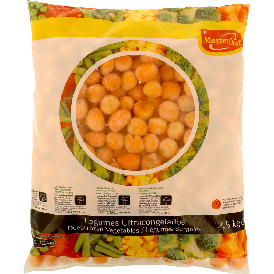 Product: Cenoura Parisiene Congelada MasterChef 2,5 Kg