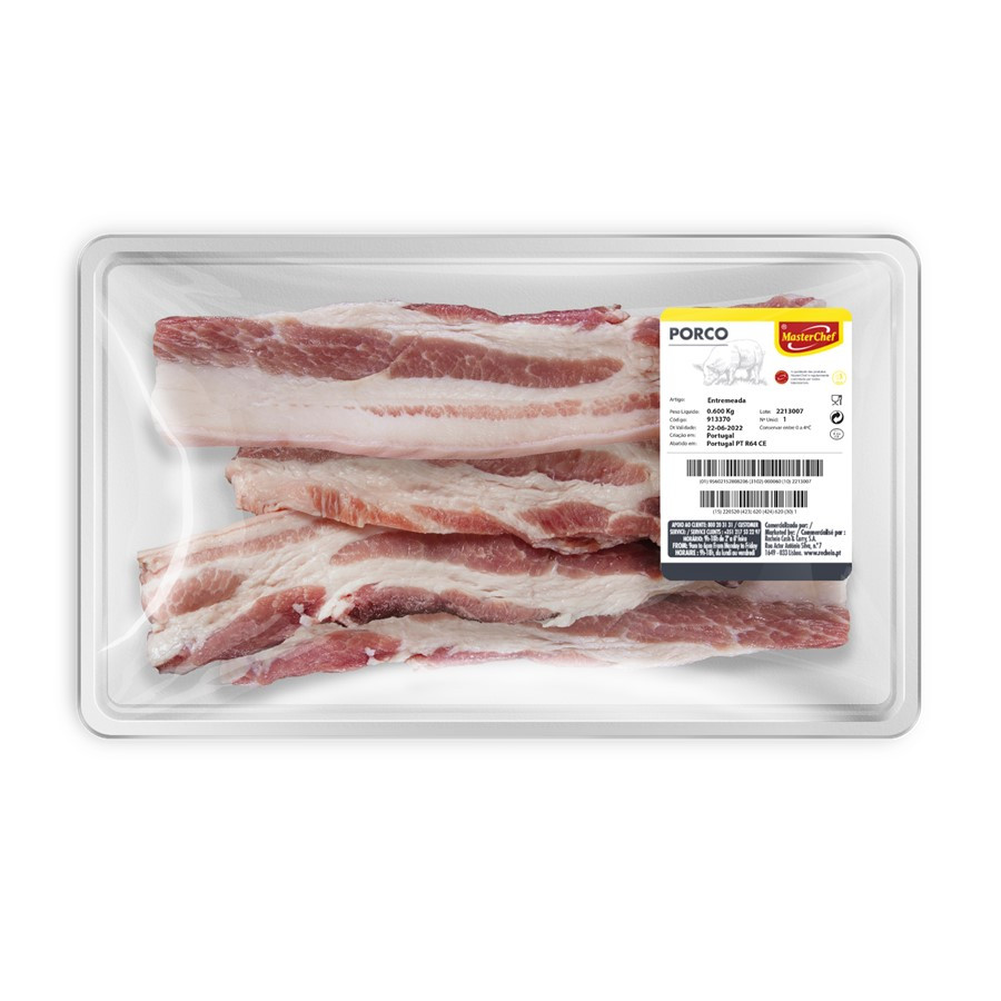 Product: Porco Entremeada Fatiada Familiar MasterChef