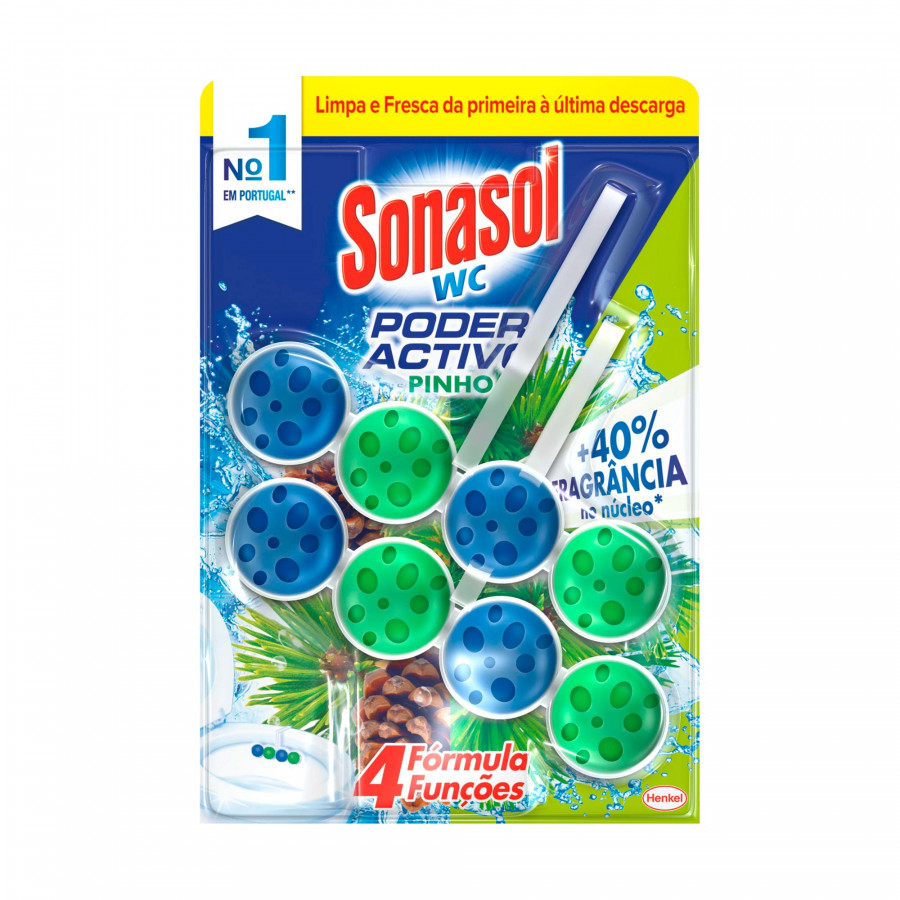 Product: Bloco Sanitário Sólido Sonasol Poder Activo Pinho Duplo 1 Un