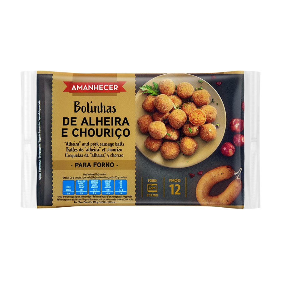 Produto: Bolinhas de Alheira Amanhecer Cong 12 X25 G