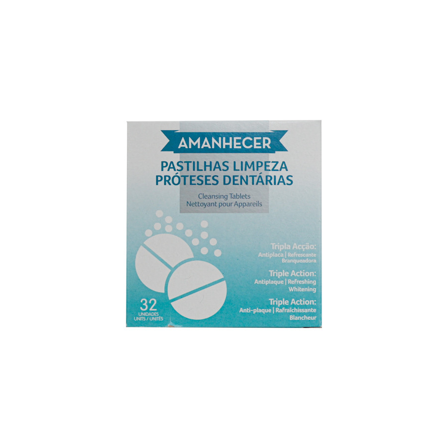 Produto: Pastilhas de Limpeza dePrótesesAmanhecer 32 Un