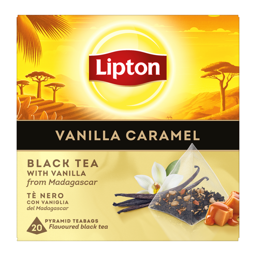 Produto: Cha Preto Baunilha Caramelo Lipton 20 Un