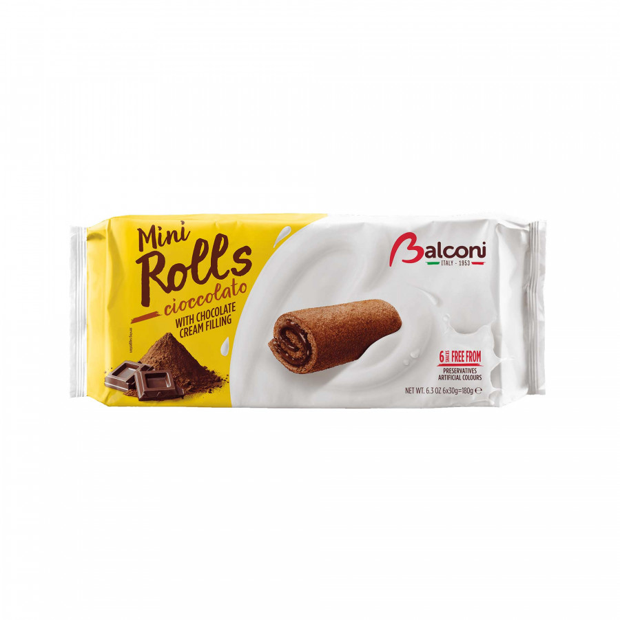 Product: Torta Balconi Mini Roll Recheada com Chocolate 6 X 30 G