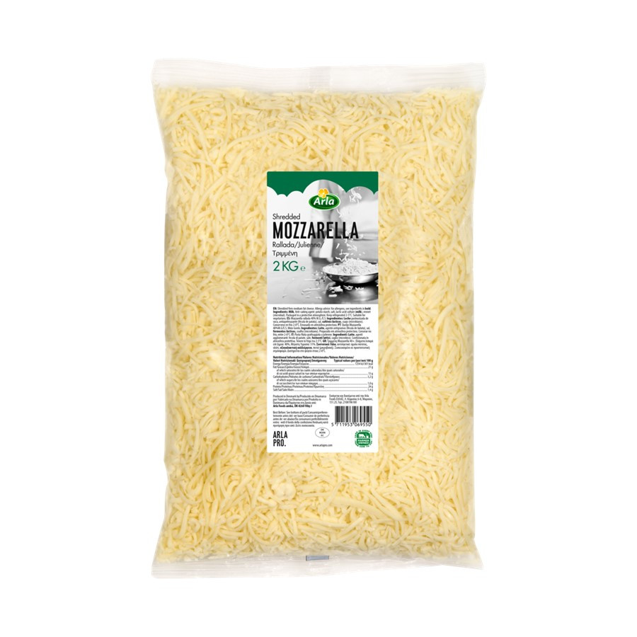 Produto: Queijo Mozzarella Arla Pro Ralado 2 Kg